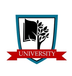 Logo tree and the book for college Royalty Free Vector Image