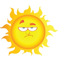 Hot Sun Cartoon Character Royalty Free Vector Image