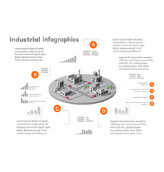 Set of factory infographics factory info graphics Vector Image