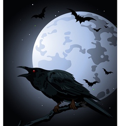 Crow banner illustration Royalty Free Vector Image