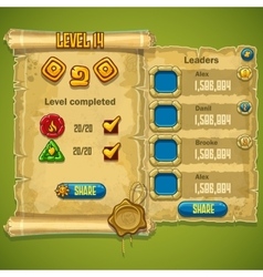 Level map with check points background Royalty Free Vector