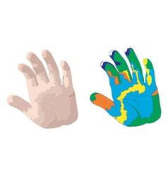 Dirty hand Royalty Free Vector Image - VectorStock