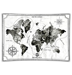 Colorful ancient World map Royalty Free Vector Image