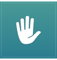 Hand print with stop sign Royalty Free Vector Image