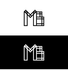 Capital letter M Monogram logo emblem Royalty Free Vector