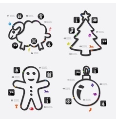 Merry christmas infographics timeline with steps Royalty Free Vector ...