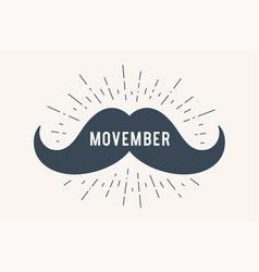 Movember design Royalty Free Vector Image - VectorStock
