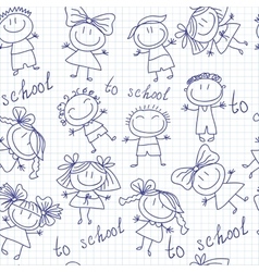 Set of four frames with cute cartoon kids Vector Image