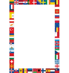 World flag icons frame Royalty Free Vector Image