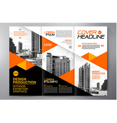 Brochure 3 fold flyer design a4 template Vector Image