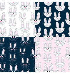 Rabbit drawing set Royalty Free Vector Image - VectorStock