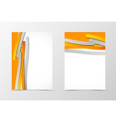 Front and back tech flyer template design Vector Image