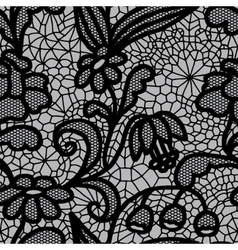Lace seamless pattern with flowers Royalty Free Vector Image