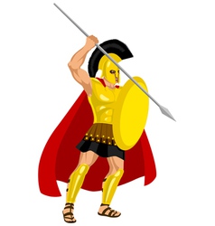 Greek god ares cartoon Royalty Free Vector Image