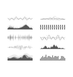 Music sound waves Royalty Free Vector Image - VectorStock