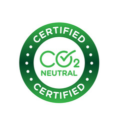 Co2 carbon emissions concept icon badge Royalty Free Vector