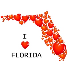Florida - map Royalty Free Vector Image - VectorStock