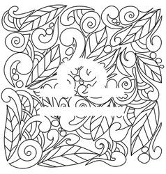 Coloring page using negative space silhouette Vector Image