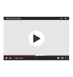 Multimedia player screen template layout Vector Image