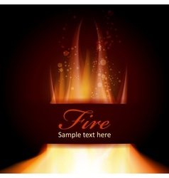 Fire Background Template for Text or Design Vector Image