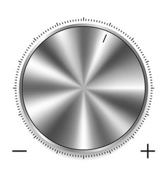 Metallic volume button icon Royalty Free Vector Image