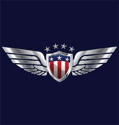 Winged crest Royalty Free Vector Image - VectorStock