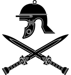 Roman swords and wreath Royalty Free Vector Image