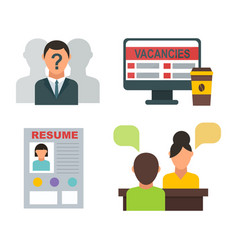 Human resource interview icon Royalty Free Vector Image