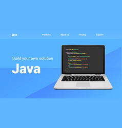 Swift programming code technology banner Vector Image