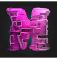 M letter pink bling girly Royalty Free Vector Image