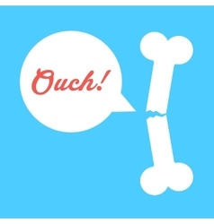 Trauma health damage with bone fracture close up Vector Image