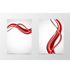 Front and back tech flyer template design Vector Image