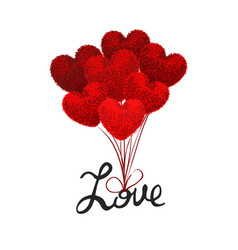 Colorful of fluffy balloons Royalty Free Vector Image