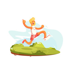 Cartoon smiling potter Royalty Free Vector Image