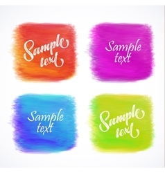 Colorful label paper brush stroke Royalty Free Vector Image - VectorStock