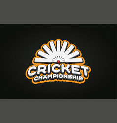 Modern professional typography cricket sport Vector Image