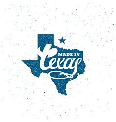 Texas handwritten lettering made in old school Vector Image