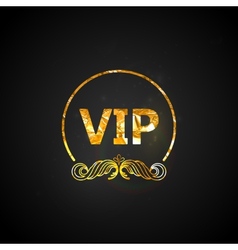 Vip gold label with diamonds Royalty Free Vector Image