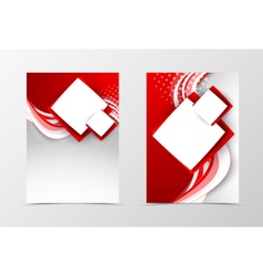 Front and back tech flyer template design Vector Image