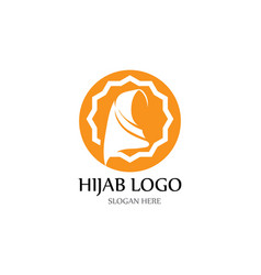 Hijab logo and symbol icons Royalty Free Vector Image