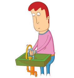 Cartoon tap Royalty Free Vector Image - VectorStock