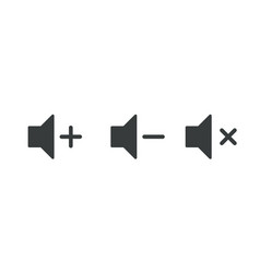 Speaker low volume sign icon sound symbol Vector Image