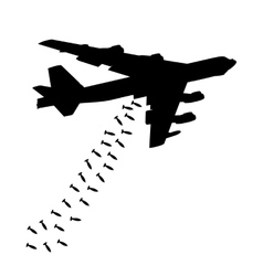 Bomber plane silhouette Royalty Free Vector Image