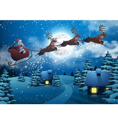 Santa claus and rudolph deer Royalty Free Vector Image