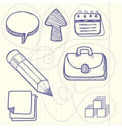 Set of doodle business management Royalty Free Vector Image