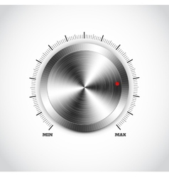 Metallic volume button icon Royalty Free Vector Image