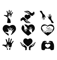 Helpful and carrying hands Royalty Free Vector Image
