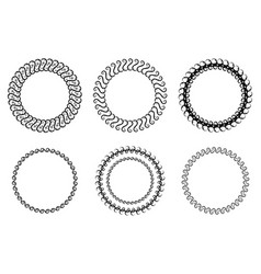 Collection with circle frames Royalty Free Vector Image