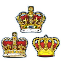 British heraldic crowns Royalty Free Vector Image