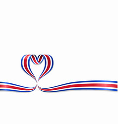 Costa rican flag wavy ribbon background Royalty Free Vector